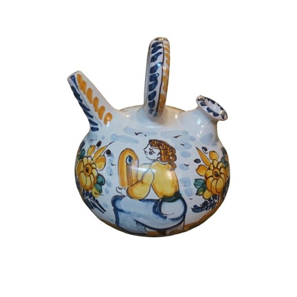 Art | Vintage Spanish Botijo Signed Jug Water Cooler Hand Painted ...